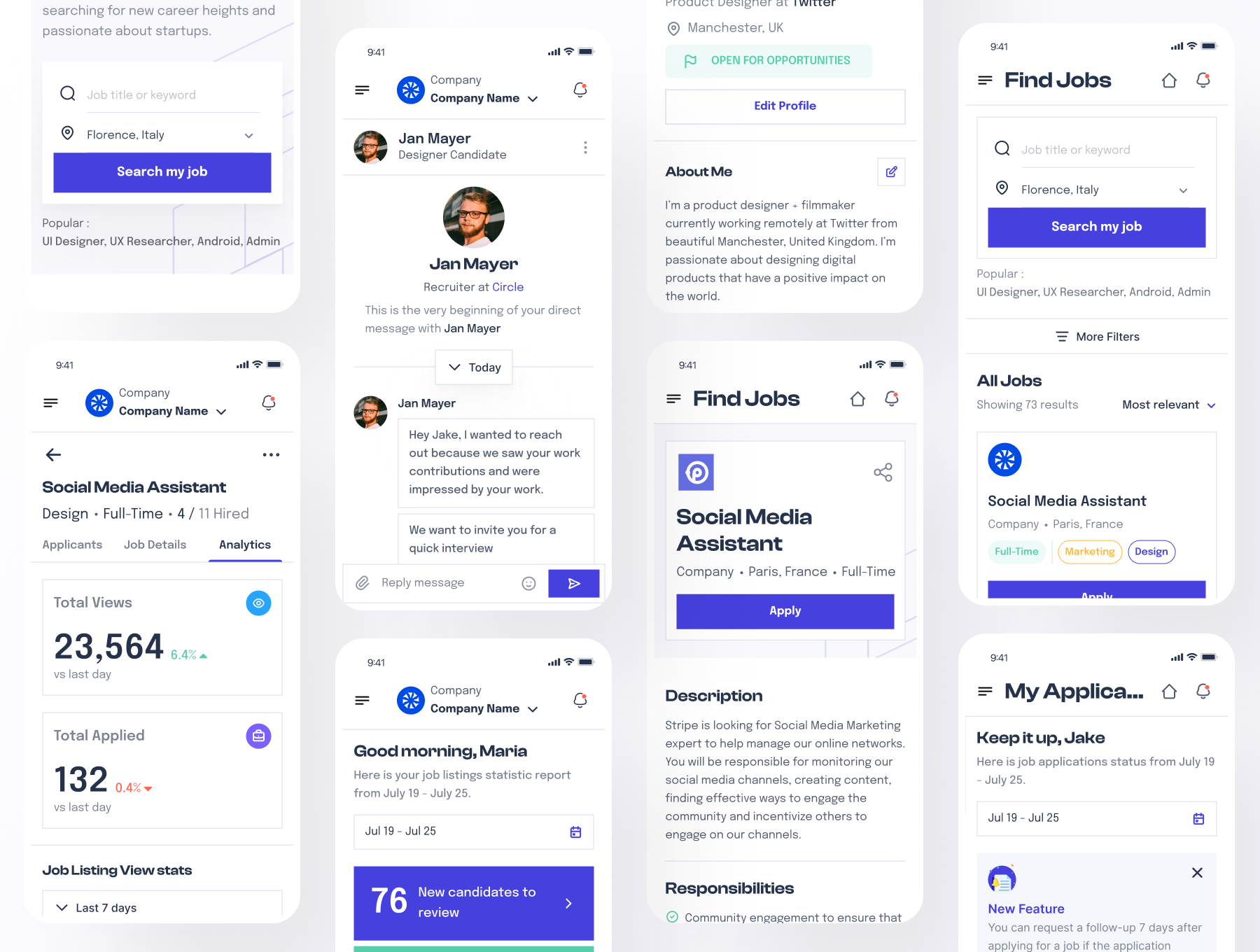 Jobhuntly - Job Board Portal UI Kit by DhuhaCreative | ThemeForest